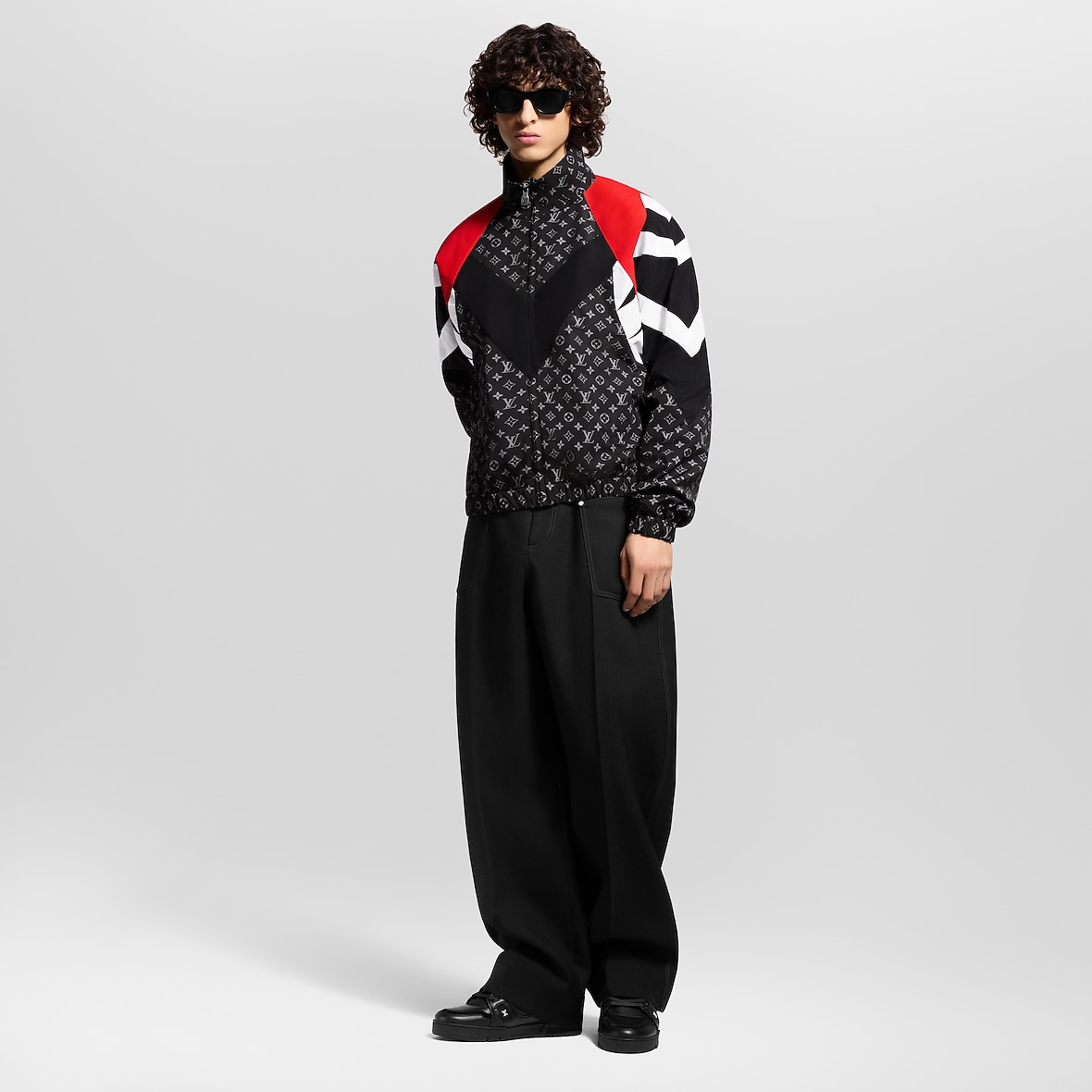 Monogram Printed Nylon Tracksuit Top - Luxury Grey | LOUIS VUITTON