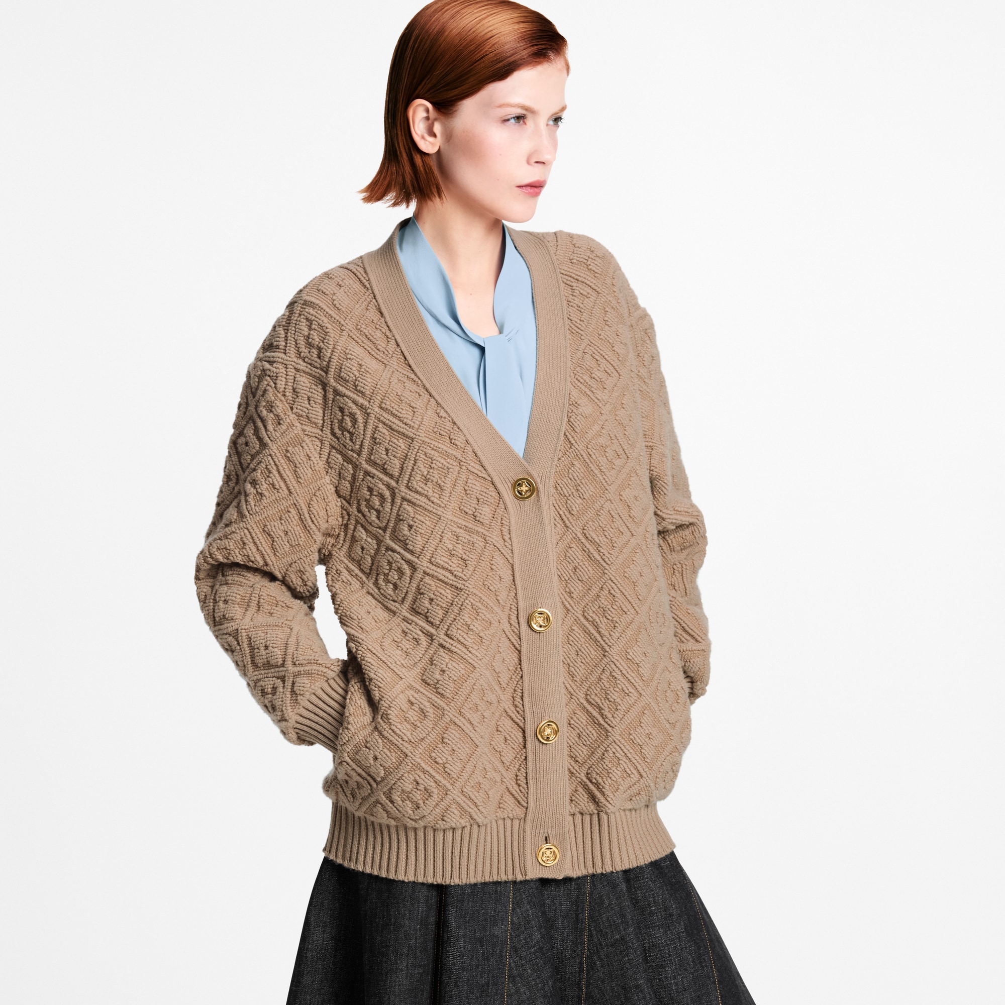 Monogram Towelling Cardigan - Luxury Beige | LOUIS VUITTON
