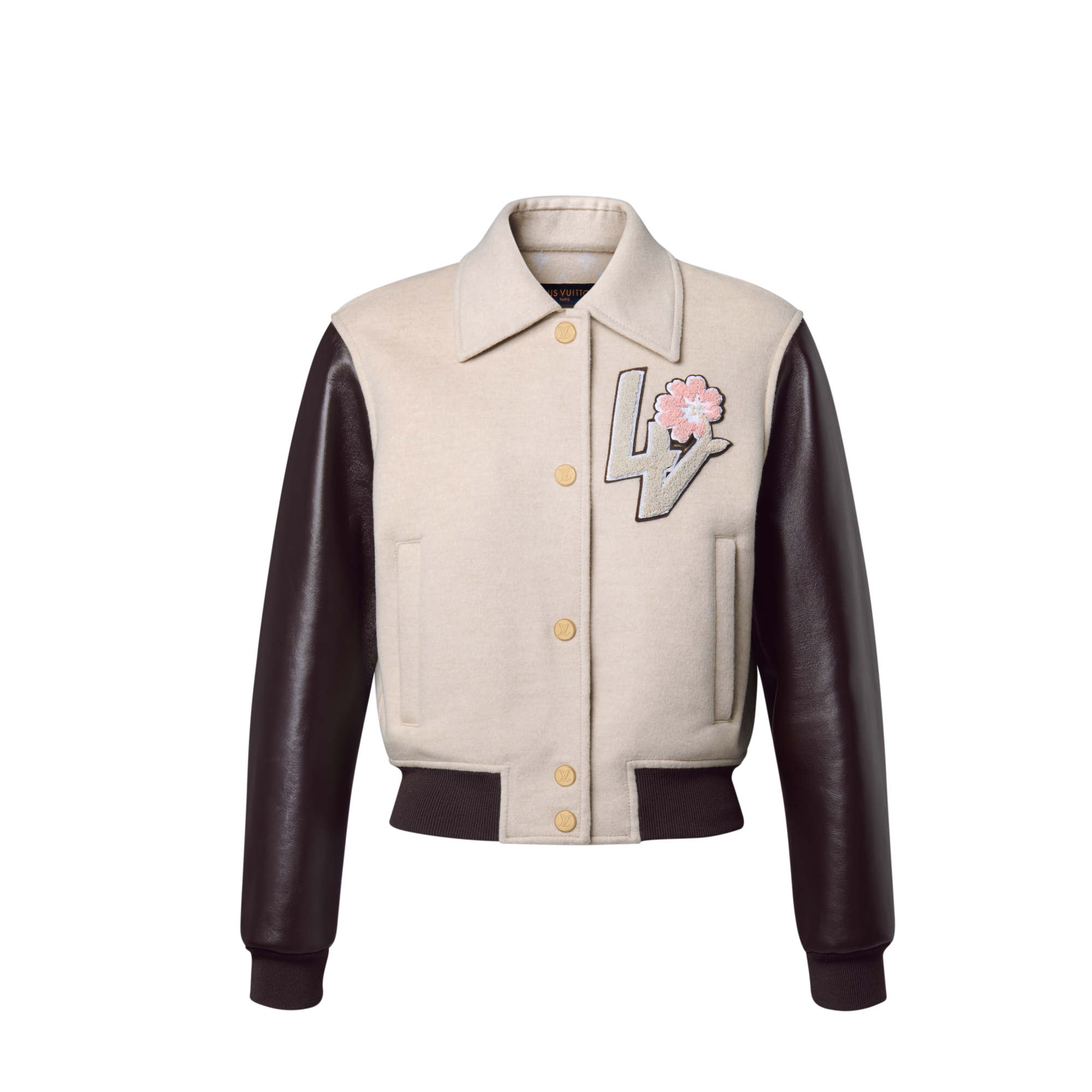 Nouveau Signature Patch Varsity Jacket - Luxury Beige | LOUIS VUITTON
