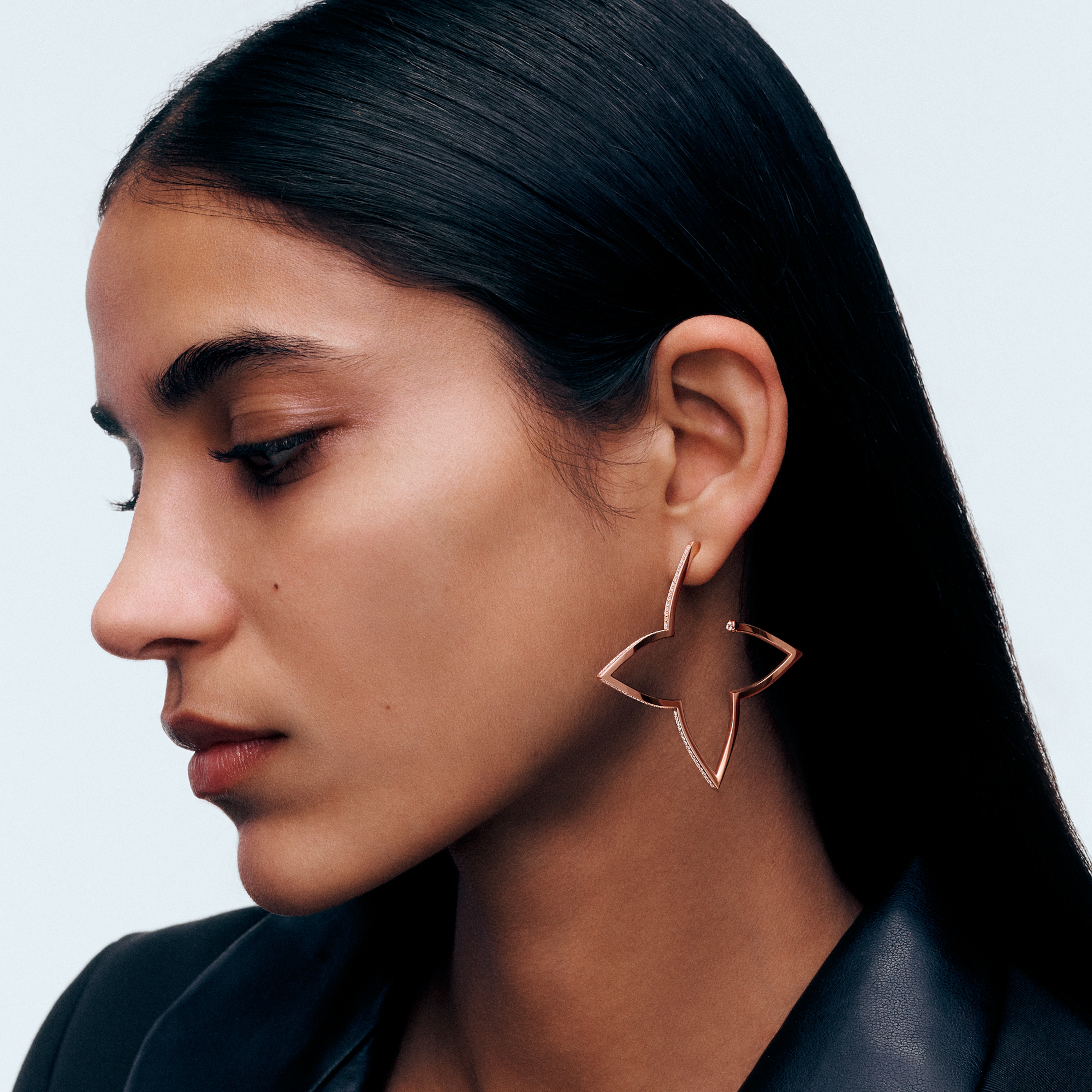 Ombre Blossom XL Hoops, Pink Gold And Diamonds - Luxury Pink | LOUIS ...
