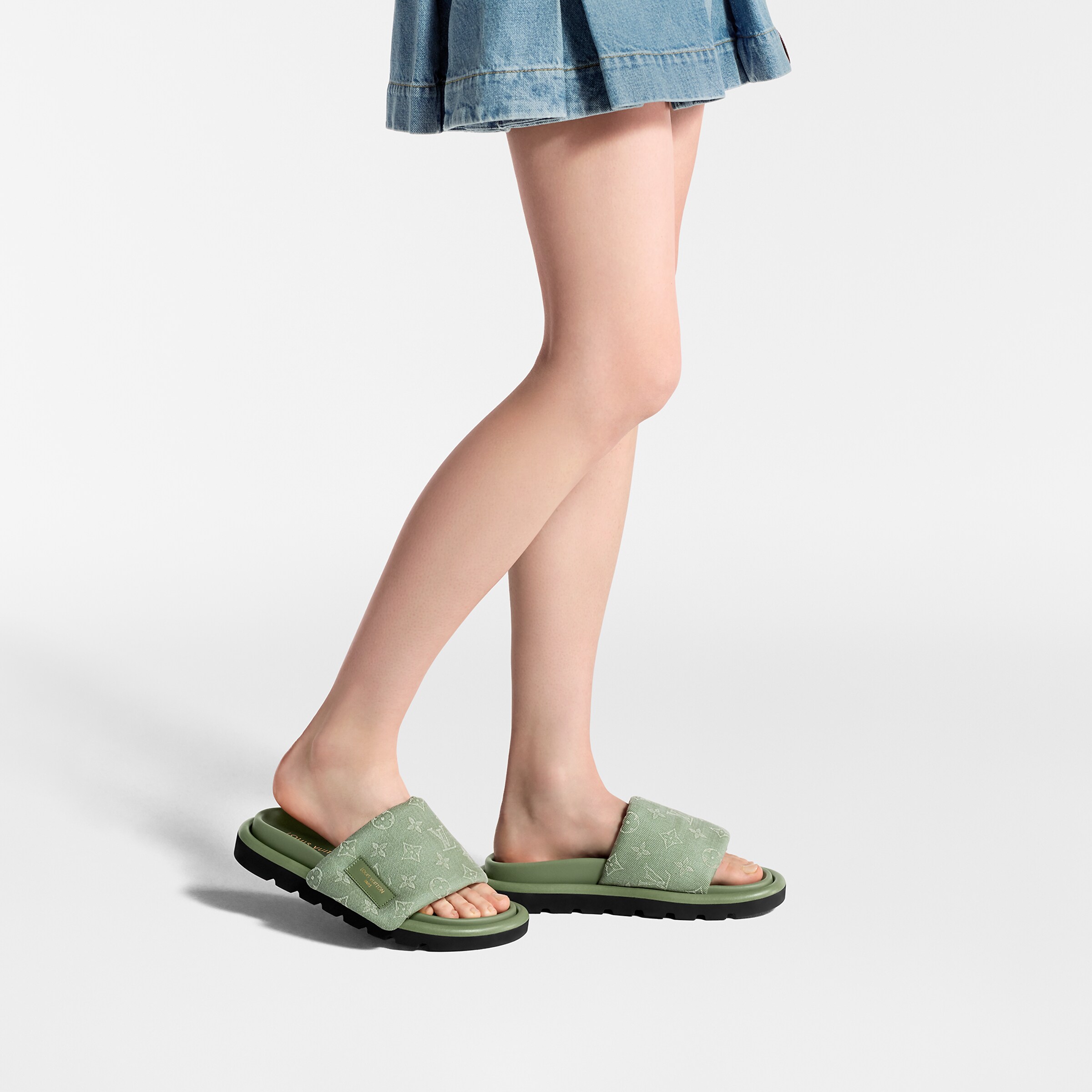Pool Pillow Flat Comfort Mules - Luxury Green | LOUIS VUITTON