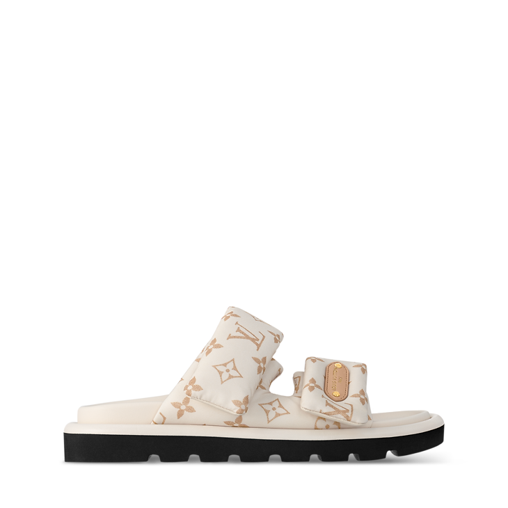 Pool Pillow Flat Comfort Mules - Luxury Beige | LOUIS VUITTON