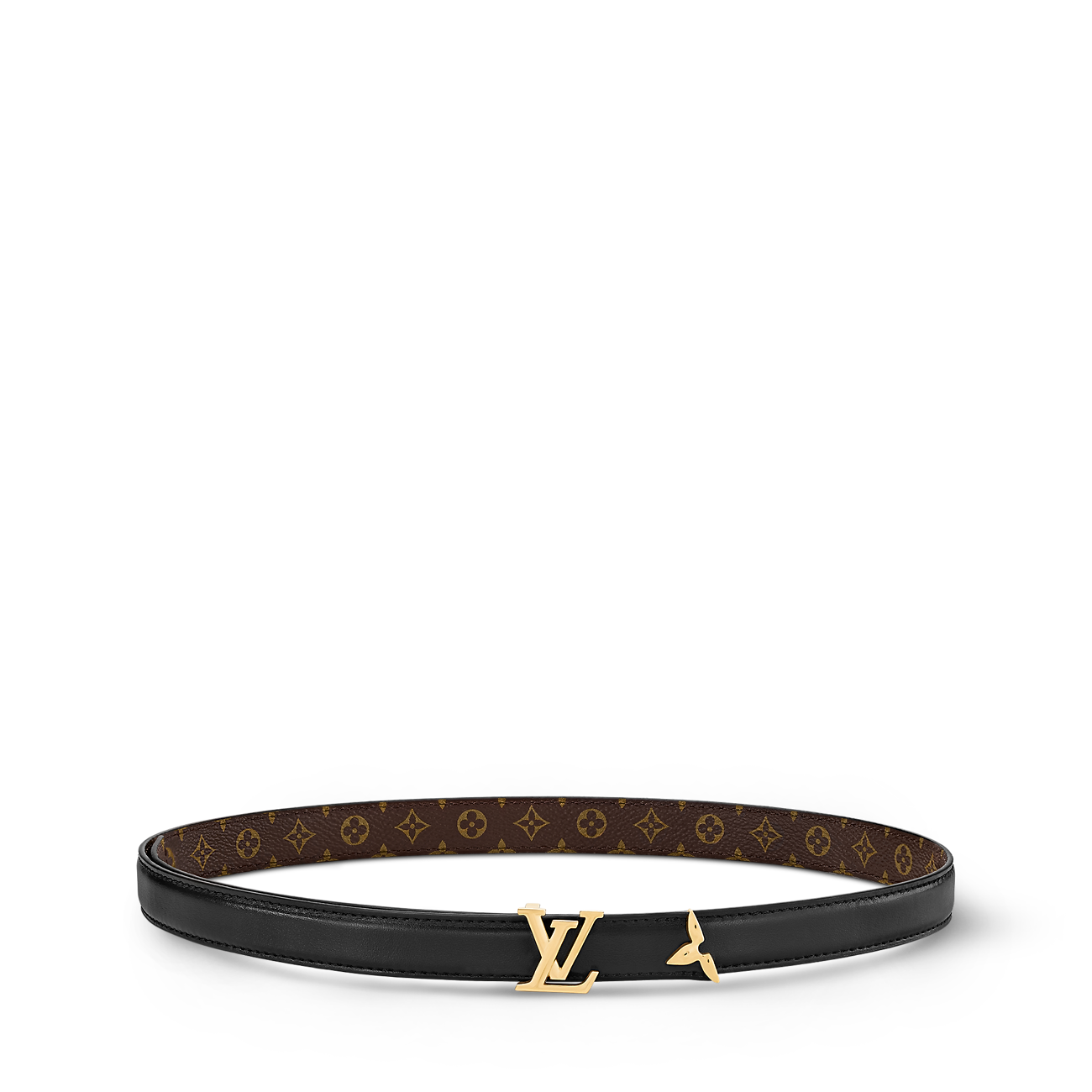 Pretty LV 20MM Reversible Belt - Luxury Monogram Canvas Black | LOUIS ...