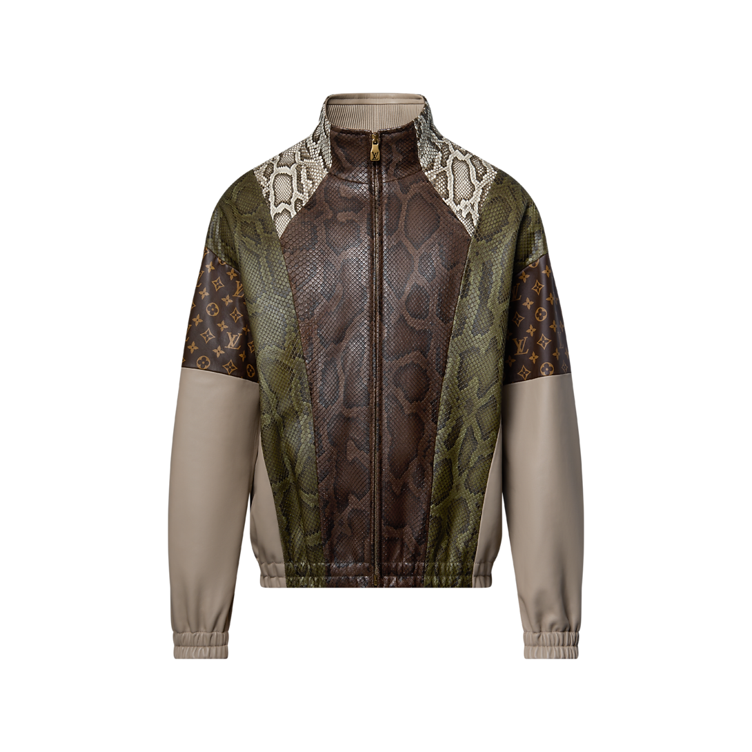 Python Mix Leather Tracksuit Top - Luxury Brown | LOUIS VUITTON