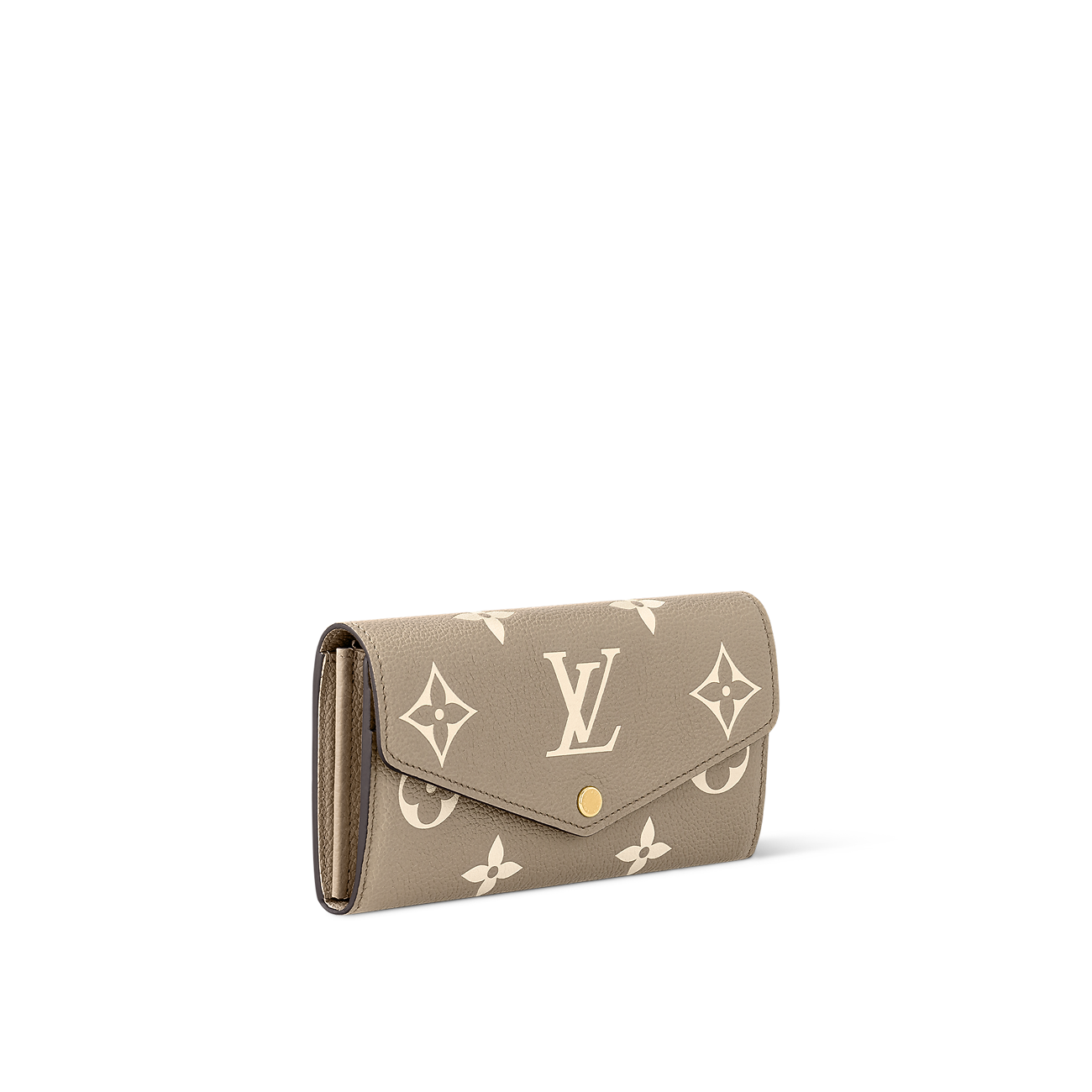 Sarah Wallet - Luxury Bicolour Monogram Empreinte Leather Grey | LOUIS ...