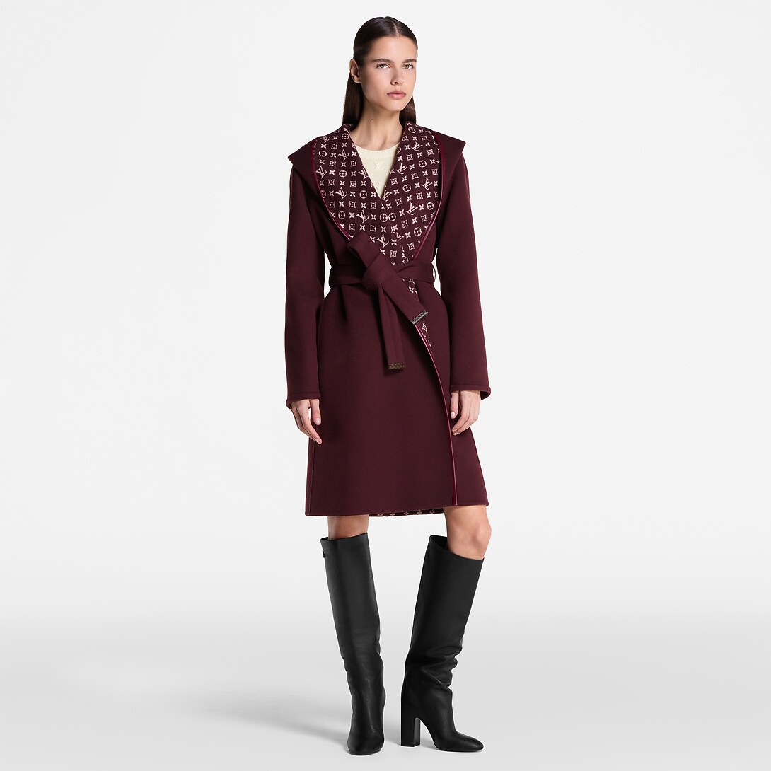 Signature Long Hooded Wrap Coat - Luxury Red | LOUIS VUITTON
