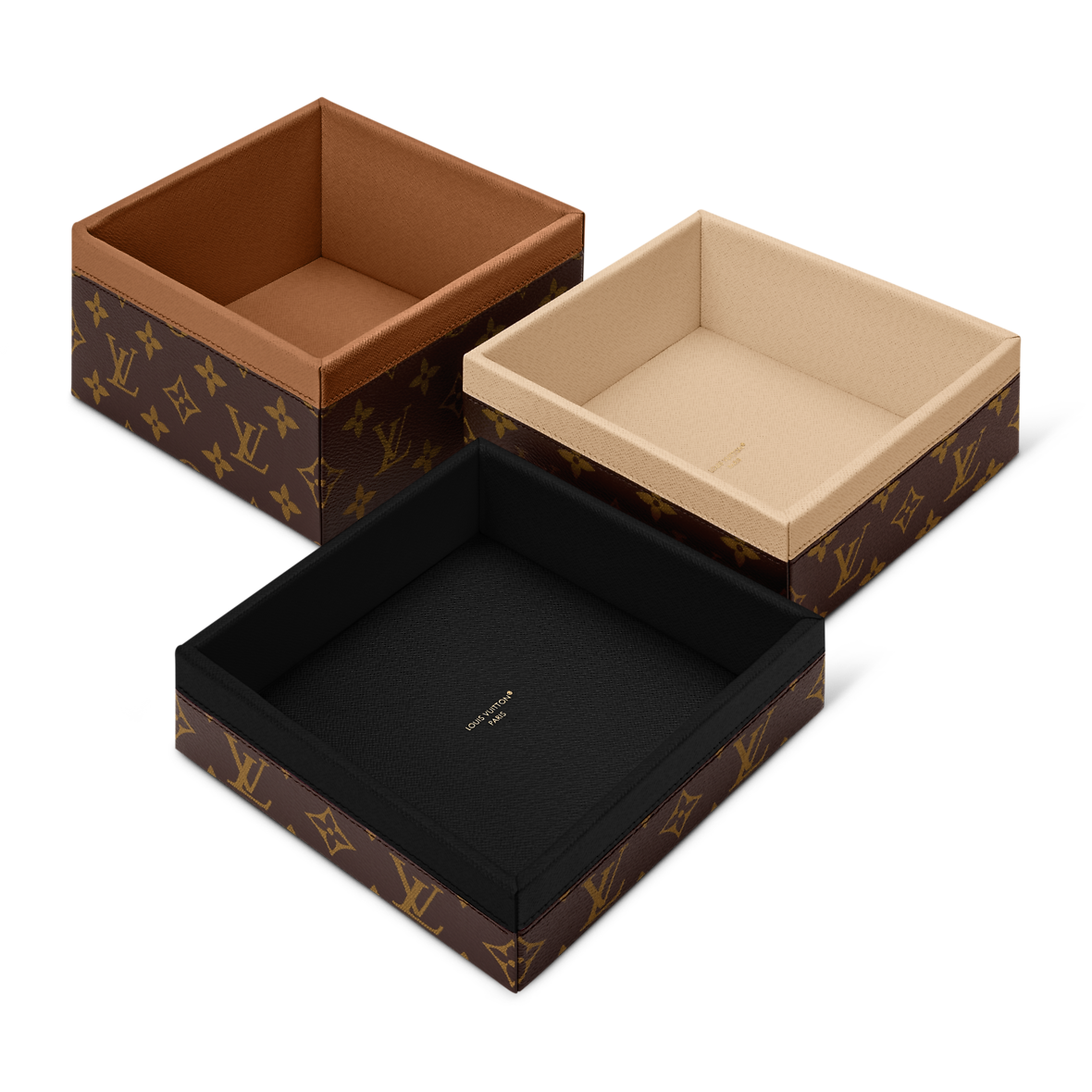 Stackable Trinket Boxes Set - Luxury S00 Brown | LOUIS VUITTON
