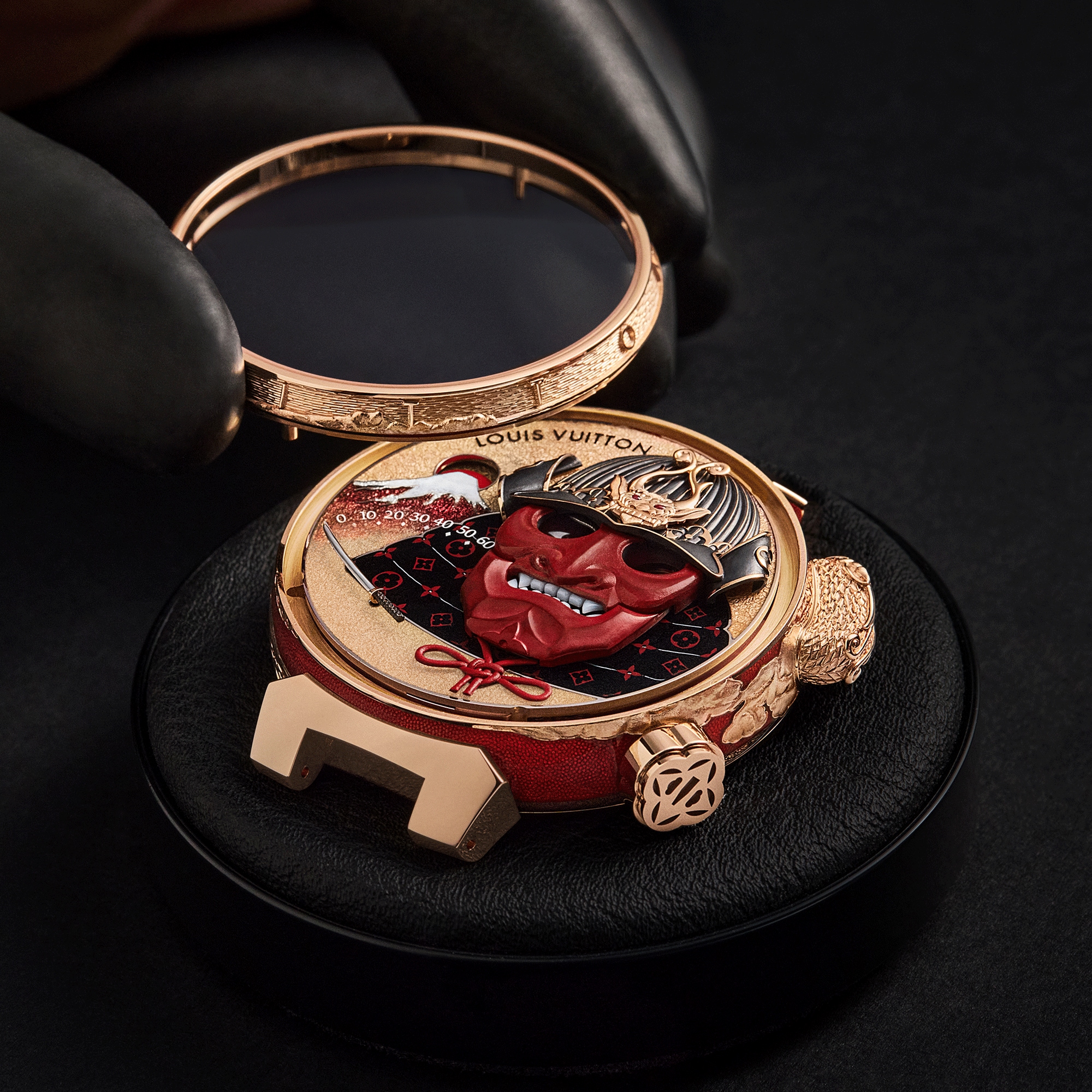 Tambour Bushido Automata, Manual, 46.8MM, Pink Gold - Luxury Red ...