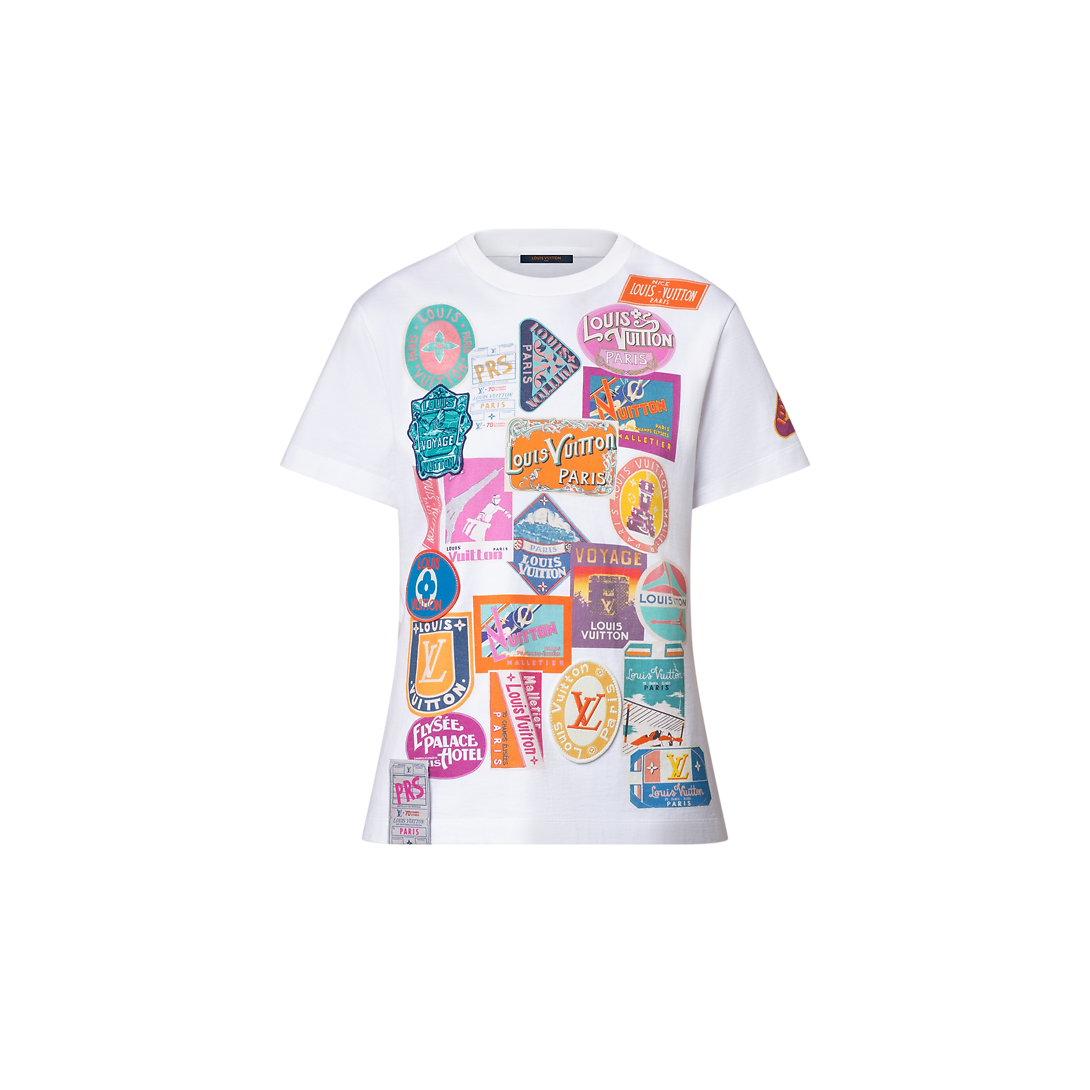 Travel Patch Print T-Shirt - Luxury White | LOUIS VUITTON