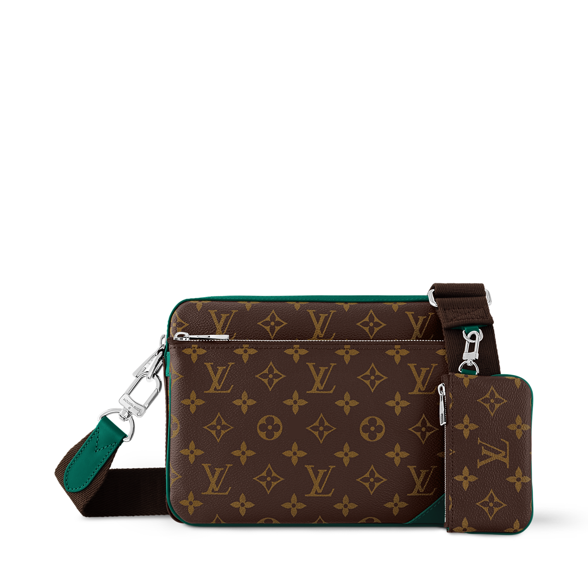 Trio Messenger Bag - Luxury Monogram Shadow Leather Blue | LOUIS VUITTON