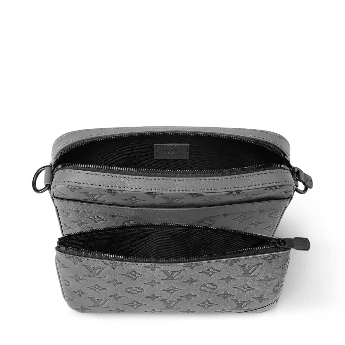 Trio Messenger Bag - Luxury Monogram Shadow Leather Grey | LOUIS VUITTON