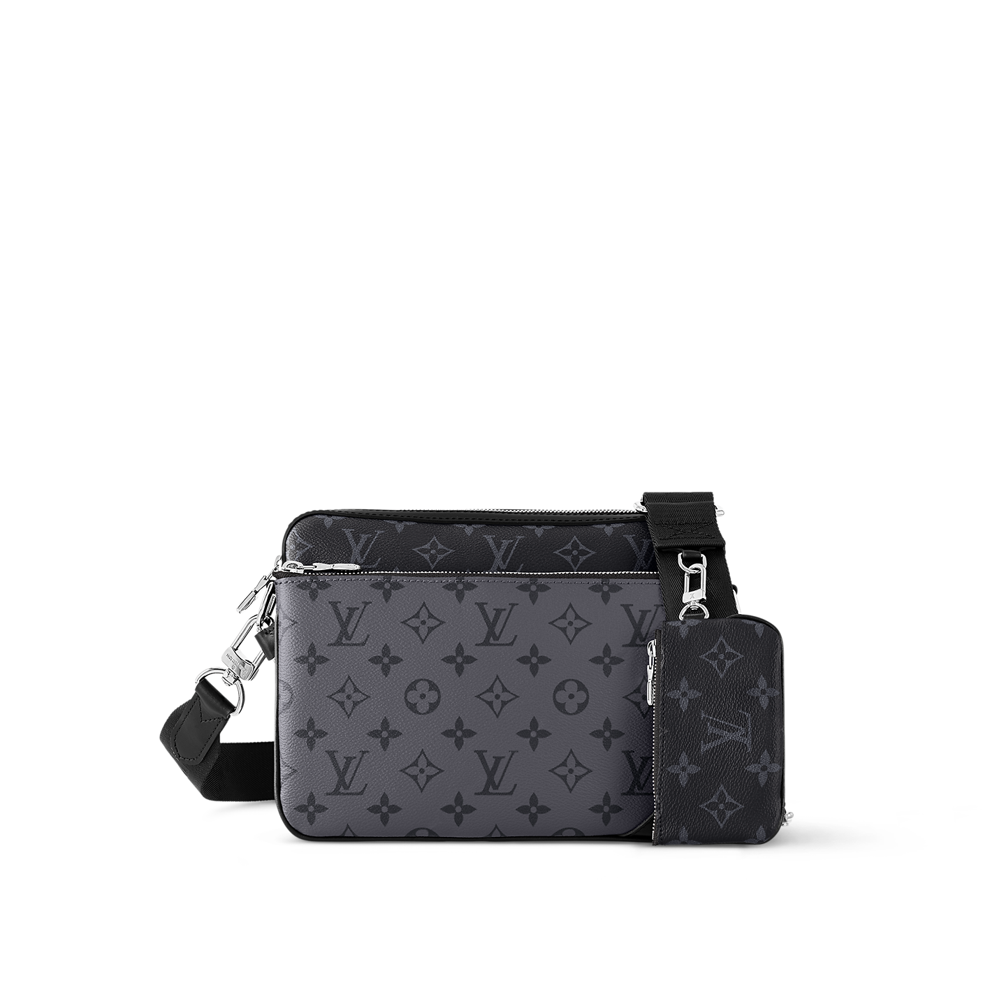 Trio Messenger Bag - Luxury Monogram Shadow Blue | LOUIS VUITTON