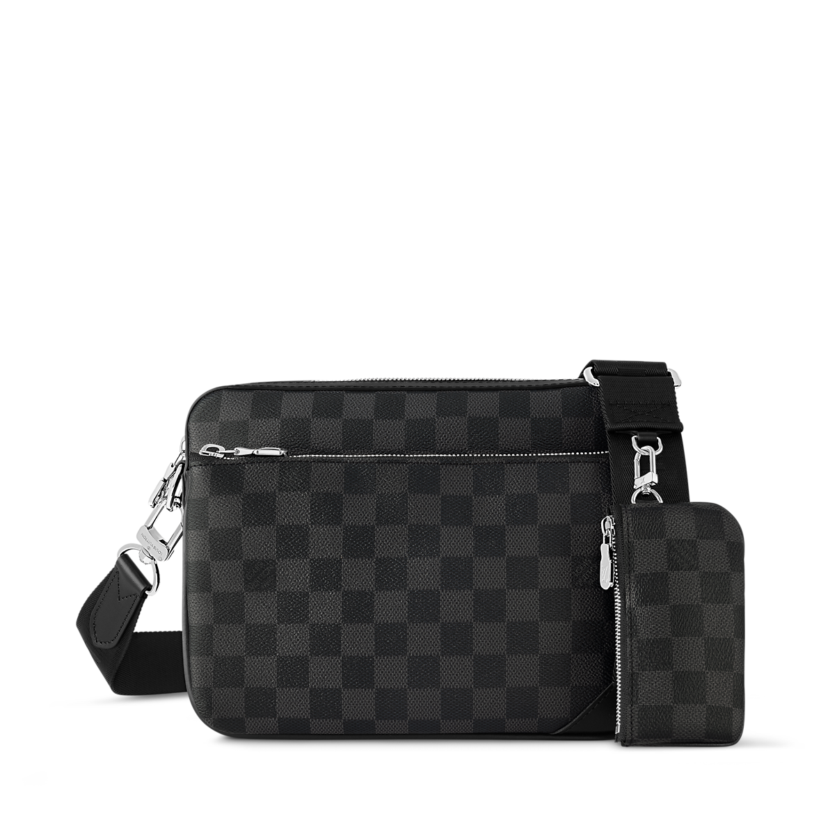 Trio Messenger Bag - Luxury Monogram Shadow Leather Grey | LOUIS VUITTON