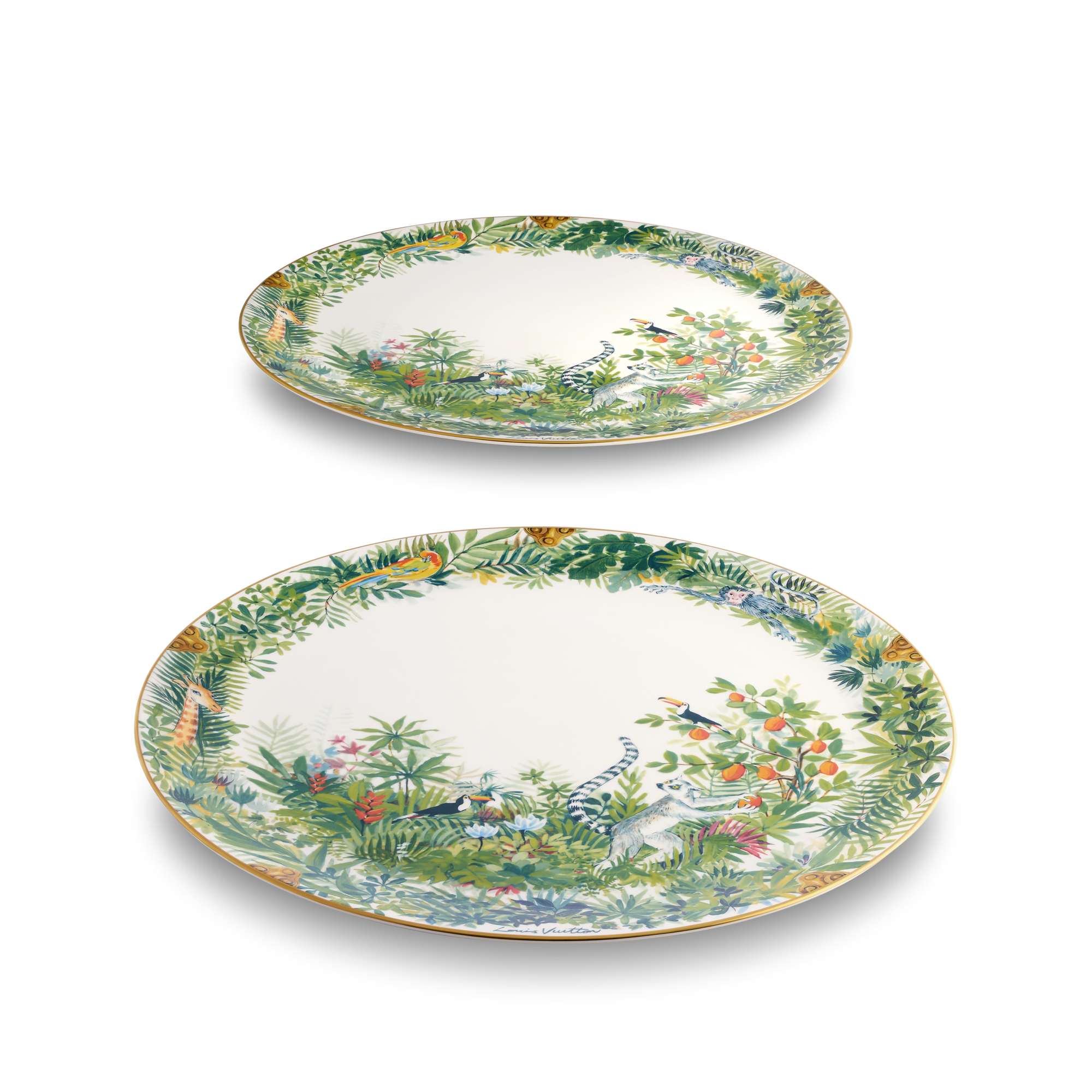 Tropical Jungle Set of 2 Presentation Plates - Luxury Multicolour ...