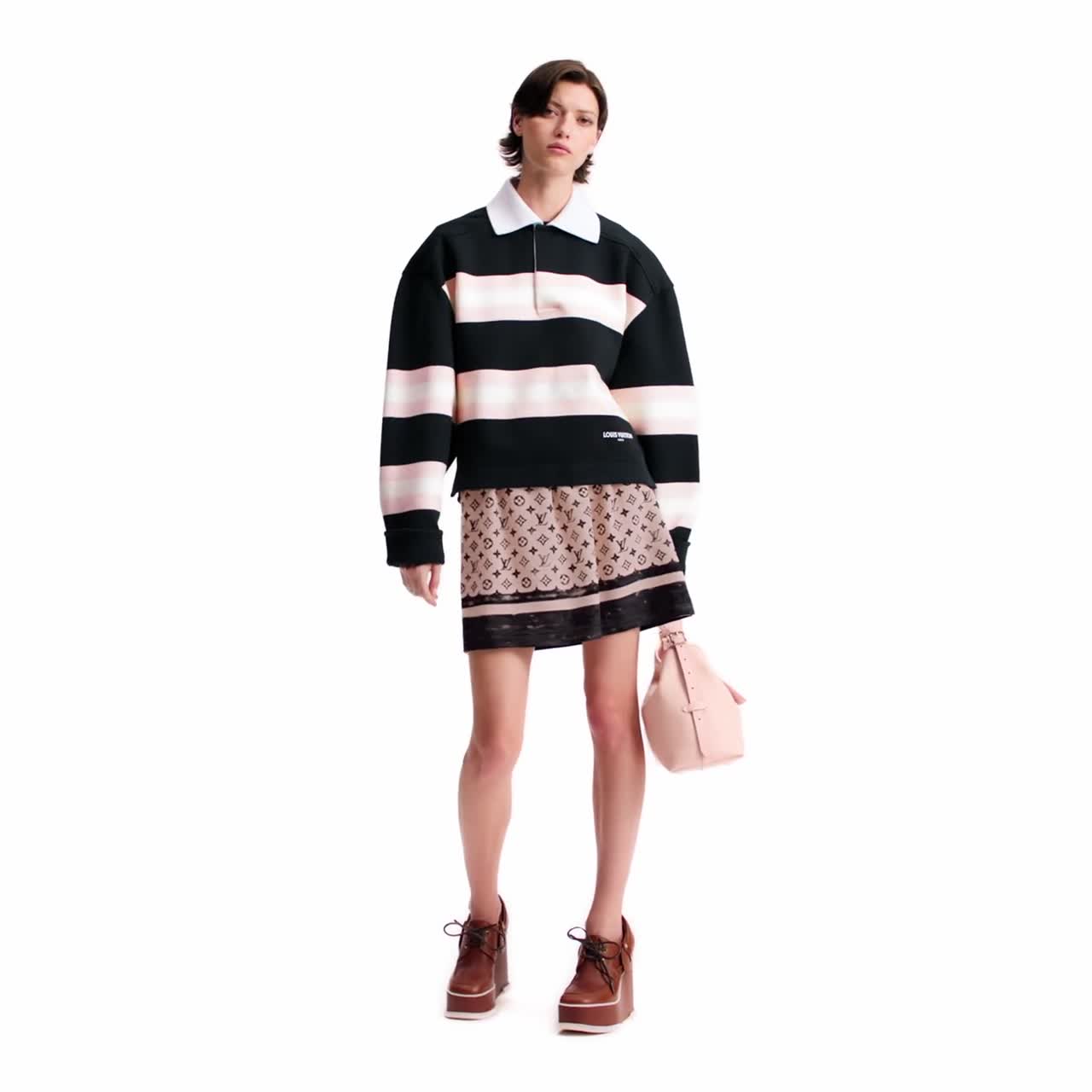 Chunky Stripes Polo Top - Luxury Pink | LOUIS VUITTON