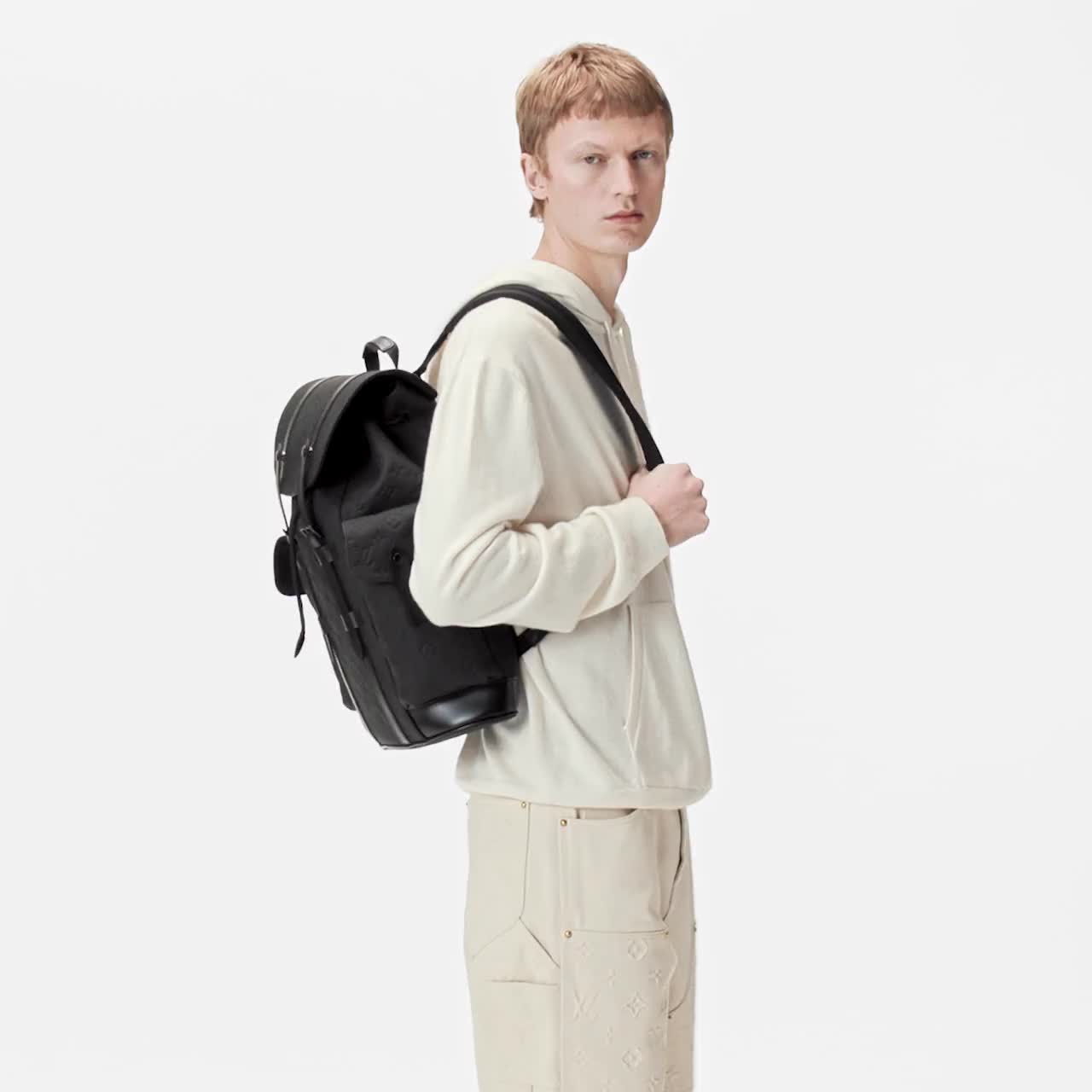 Christopher MM Backpack - Luxury Monogram Taurillon Leather Black ...